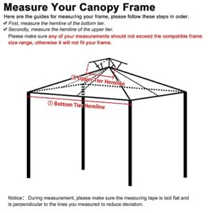 8x8 ft Garden Canopy Gazebo Replacement Top Green