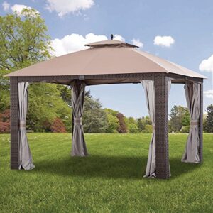 garden winds replacement canopy for the augusta gazebo – riplock 350 – beige