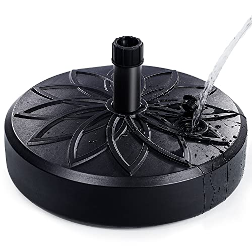 FRUITEAM 48.5Lbs Fillable Weight Patio Umbrella Base Heavy-Duty Recyclable Plastic Round Base Water & Sand Filled Umbrella Stand for Garden, Backyard