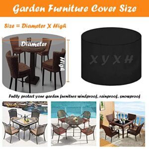 XYXH Round Patio Furniture Cover Waterproof 40" D x 20" H, Garden Furniture Covers, Outdoor Table Chair Covers, Tear Resistant Durable Oxford Fabric Sun Protection