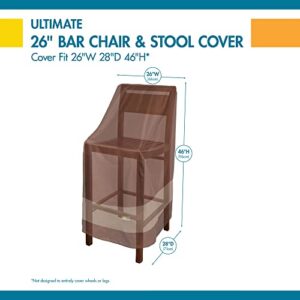 Duck Covers Ultimate Waterproof 26 Inch Bar Chair & Stool Cover, Patio Furniture Covers