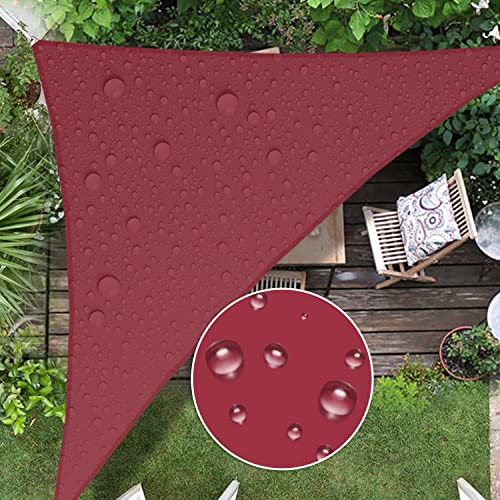 Windscreen4less Right Triangle Red 16'x16'x22.6' Terylene Waterproof Sun Shade Sail UV Sesistant Canopy Awning Shelter Fabric for Patio Yard Lawn Garden Outdoor Activities - Customized Sizes