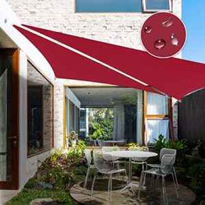 Windscreen4less Right Triangle Red 16'x16'x22.6' Terylene Waterproof Sun Shade Sail UV Sesistant Canopy Awning Shelter Fabric for Patio Yard Lawn Garden Outdoor Activities - Customized Sizes