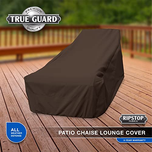 True Guard 100538852 Chaise Lounge Water Heavy Duty Fade Resistant Outdoor Patio Furniture Covers, Dark Brown