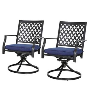 patio festival swivel patio chairs dining chair metal frame bistro set outdoor furniture for garden backyard club set of 2