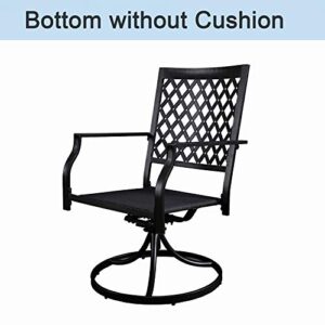 Patio Festival Swivel Patio Chairs Dining Chair Metal Frame Bistro Set Outdoor Furniture for Garden Backyard Club Set of 2