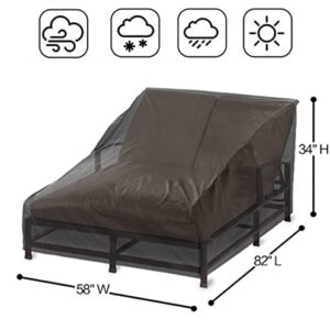 BOSKING Patio Double Wide Chaise Lounge Cover 58" Inch Waterproof Tear and Fade Resistant Garden Outdoor Chaise Lounge Cover - All Weather Protection