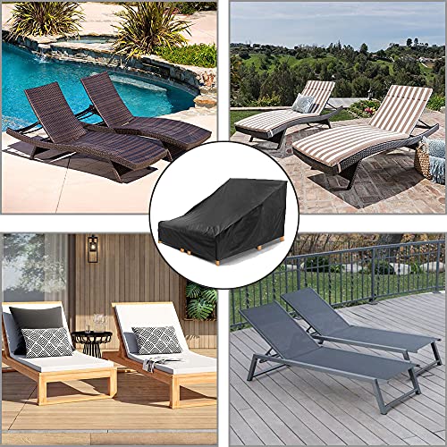 BOSKING Patio Double Wide Chaise Lounge Cover 58" Inch Waterproof Tear and Fade Resistant Garden Outdoor Chaise Lounge Cover - All Weather Protection