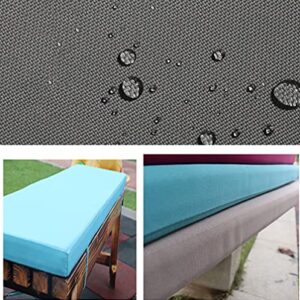 Water-Resistant Bench Cushion Settee Cushions with Ties, Outdoor Indoor Seat Cushion Bench Mat Bench Cushions for Garden Patio Furniture Balcony Swing Dining,43x15.7x2in,Blue