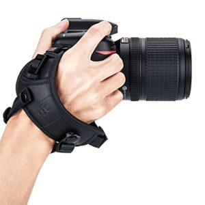 jjc deluxe camera hand grip strap for canon eos 6d mark ii 5d mark iv iii 7d 2000d 90d 80d rebel t8i t7i t6i t7 t6 powershot sx70 nikon d750 d780 d850 d500 d7500 d7200 d5600 d3500 coolpix p1000 & more