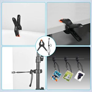 Yesker Backdrop Clamps and Background Clips 6 Pack, 4.4 inch Heavy Duty Clips Holder for Photography Studio Video Backdrop Support Stand