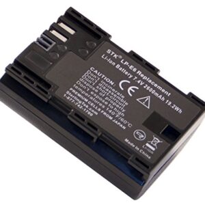 STK LP-E6 Battery for Canon LP-E6N LPE6 Promaster LP-E6NH EOS R R5 R6 R7 5D Mark II III and IV 90D 70D 5Ds 6D 5Ds 80D 7D 60D, 5Ds MKii, MKii MKiii MKiv, 5D4 LPE6N LPE6NH, LP E6 E6N E6NH Accessories