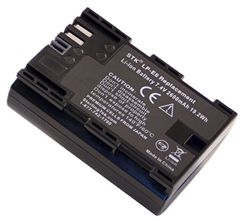 STK LP-E6 Battery for Canon LP-E6N LPE6 Promaster LP-E6NH EOS R R5 R6 R7 5D Mark II III and IV 90D 70D 5Ds 6D 5Ds 80D 7D 60D, 5Ds MKii, MKii MKiii MKiv, 5D4 LPE6N LPE6NH, LP E6 E6N E6NH Accessories