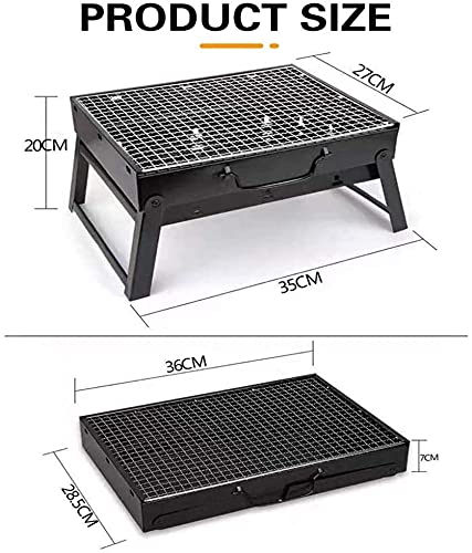 Charcoal Barbecue Grill Portable Folding BBQ Grill Barbecues Outdoor Charcoal Barbecue Desk Cooking for Picnic Garden Terrace Camping Travel Suitable for 3 to 5 People