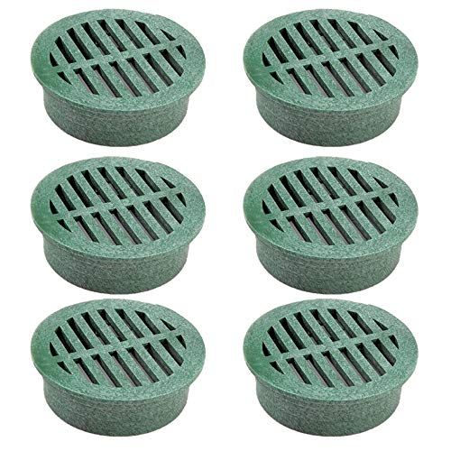 NDS 13 Plastic Round Grate, 4-Inch, Green (6)