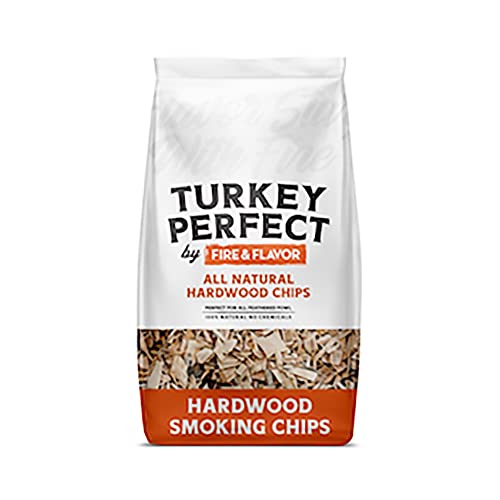 Fire & Flavor Turkey Perfect Premium All Natural Wood Chips for Smoker - Maple, Cherry, & Hickory Wood Chips - Smoker Wood Chips - Smoking Wood Chips - Smoker Chips - Smoker Accessories Gifts for Men