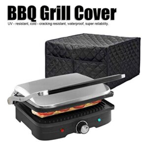 QSTNXB Grill Cover, Portable Foldable Household Appliance Protective Cover with Covered Vents, Durable Snowproof Windproof BBQ Grill Dust Cover, for Home Camping, Back Garden, Patio