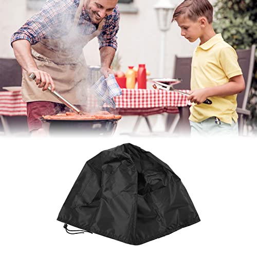 Vakitar Outdoor Garden Grill Cover Rainproof Dustproof UV Protector Barbecue Round Cover 52x37cm Durable Barbecue Cover