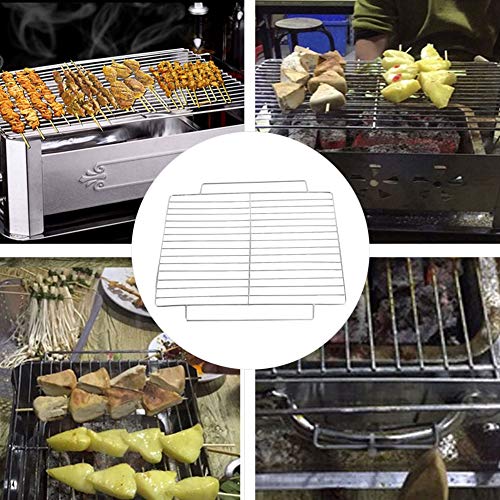 Agatige BBQ Grill Net, Stainless Steel Barbecue Wire Mesh Grill Grate Cooking Rack for Outdoor Garden Camping Hiking Picnic, 12 x 11 x 0.1 inch