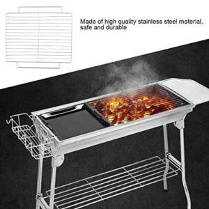 Agatige BBQ Grill Net, Stainless Steel Barbecue Wire Mesh Grill Grate Cooking Rack for Outdoor Garden Camping Hiking Picnic, 12 x 11 x 0.1 inch