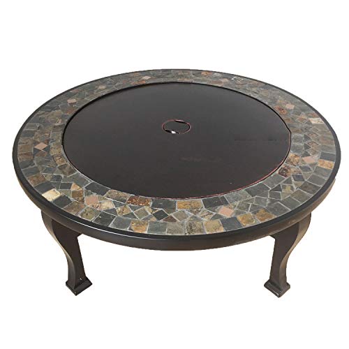 QILIN Outdoor Brazier, Garden Villa Barbecue Grill, Multifunctional Grilling Stove Charcoal Indoor Home Barbecue Table Brazier Table, 86×86×35CM