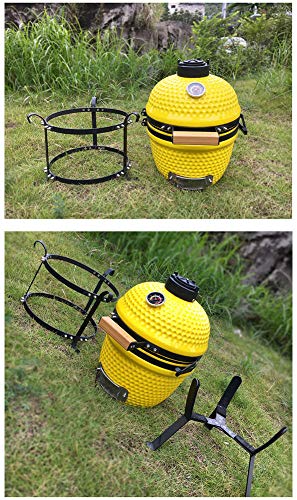 RJMOLU Smoker BBQ Grill for Charcoal and Kettle Barbecues, Outdoor Kitchen Style Egg Ceramic BBQ Grill for Picnic Garden Terrace Camping Travel, Suitable for 3-5 People, 13"