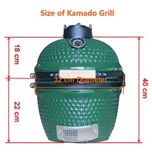 RJMOLU Charcoal Grills 13" Ceramic Barbecue Grill, BBQ Stove for Picnic Garden Terrace Camping Travel