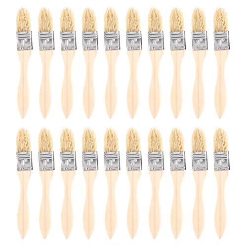 RvSky Garden Supplies 20PCS Practical Barbecue Pastry Brush Oil Brush with Wood Handle Kitchen Baking BBQ Accessories