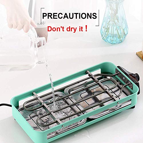 Indoor Barbecue Griddle with Non-Stick Coating Grill Plate，1500W Adjustable Temperature Control Mini Portable Barbecue Grill for 3-10 Persons， for Outdoor Picnic and Home Garden Camping Useful