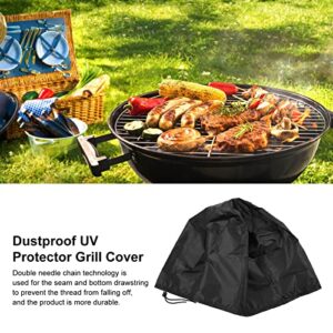 Grill Cover, 52x37cm Outdoor Waterproof Garden Grill Protection Cover Rainproof Dustproof UV Protector Barbecue Oven Round Cover for Gas Charcoal Electric, Grill Cover, 52x37cm Outdoor Waterproof