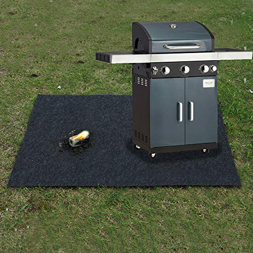 Under Grill Gear Flame Retardant Mats,Barbecue Grilling for Gas,Absorbing Oil Pads,Reusable Durable Washable Floor Mat Protect Decks ,Patios, Grease Splatter,Messes (Grill Mats:37.4inches x 58inches)