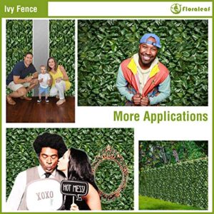 FLORALEAF Artificial Ivy Privacy Fence Screen 39''x117'' Artificial Hedge Leaf and Faux Ivy Vine Leaf Fence Wall Decoration for Outdoor Garden, Yard Decore