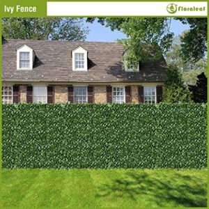 FLORALEAF Artificial Ivy Privacy Fence Screen 39''x117'' Artificial Hedge Leaf and Faux Ivy Vine Leaf Fence Wall Decoration for Outdoor Garden, Yard Decore