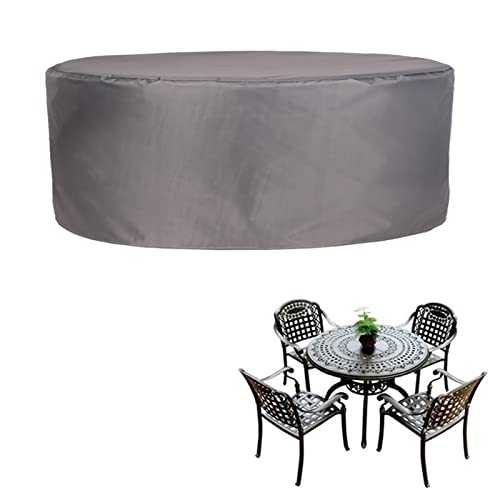 HUHJYUGE Patio Furniture Covers Waterproof 20x22in, Garden Furniture Covers Round, Outdoor Table Chair Set Covers Wind Dust Proof, 420D Heavy Duty Furniture Covers Tear Proof