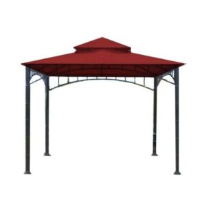 garden winds replacement canopy top cover for madaga gazebo – riplock 350 – cinnabar