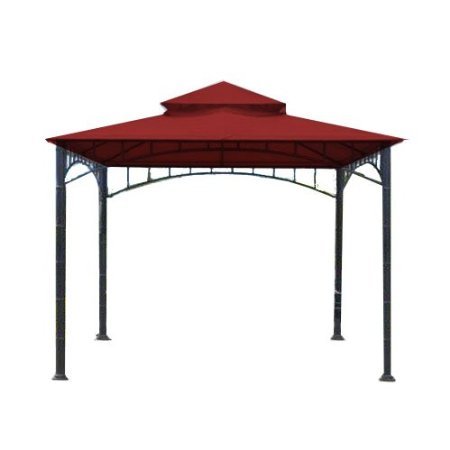 Garden Winds Replacement Canopy Top Cover for Madaga Gazebo - Riplock 350 - Cinnabar