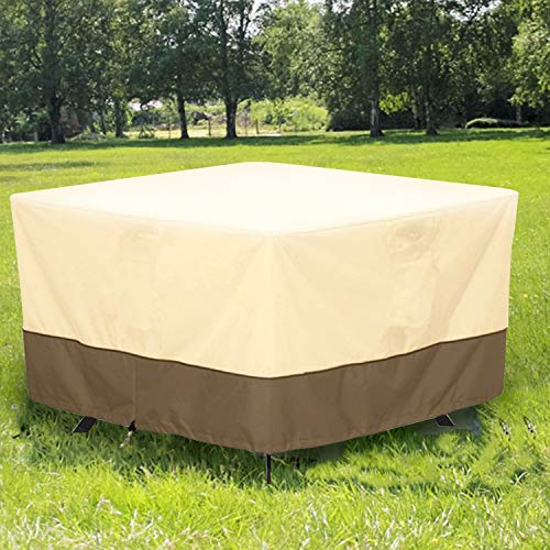 Nisorpa Square Patio Table Cover, 60 Inch Outdoor Furniture Covers Square, Waterproof Covers for Patio Furniture, Heavy Duty Square Patio Cover with Air Vents