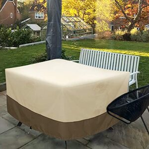 Nisorpa Square Patio Table Cover, 60 Inch Outdoor Furniture Covers Square, Waterproof Covers for Patio Furniture, Heavy Duty Square Patio Cover with Air Vents