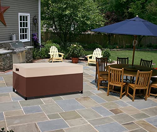 ELEXTYLE Patio Coffee Table Cover,Waterproof Patio Furniture Cover 48 X 28 X 16 Inch,600D Heavy Duty Rectangular Outdoor Table Cover,Weather Resistant for Outside Table Cover