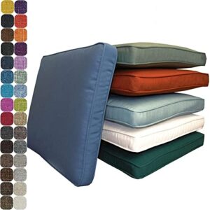 hkx custom size bench cushion, outdoor/indoor personalized bay window seat cushion foam long chair cushion sofa pads patio, 200+ colors waterproof pu linen fabric optional garden seat pad