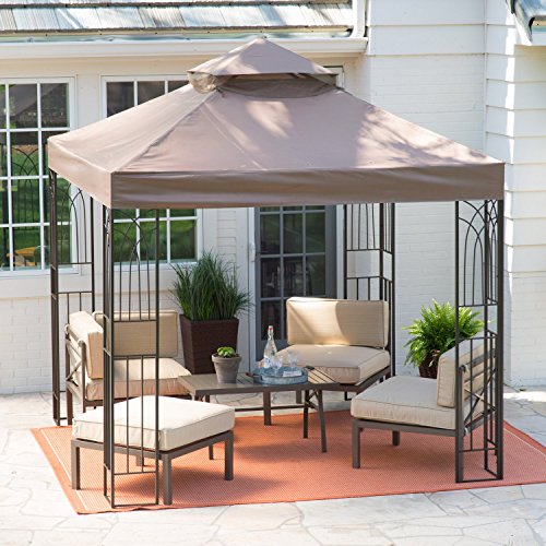 Garden Winds Replacement Canopy Top Cover for The Prairie Grass 8' x 8' Gazebo - RipLock 350