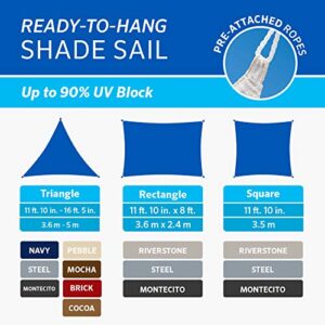 Coolaroo 11'10" x 11'10" Triangle Ready to Hang Shade Sailup to 90% UV Block for Outdoor Patio Garden