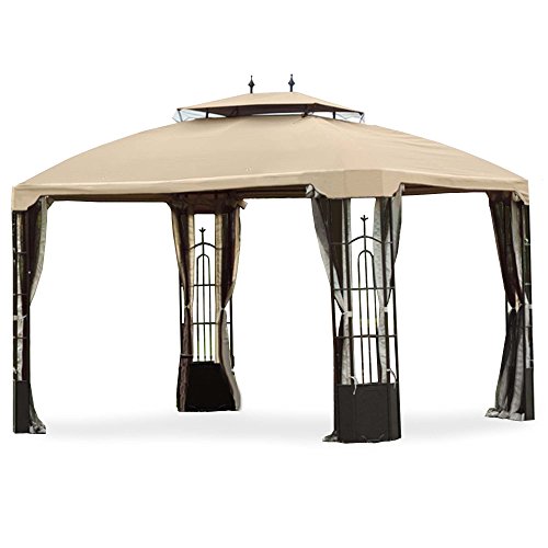 10 x 12 Bay Window Gazebo Replacement Canopy Top Cover - RipLock 350