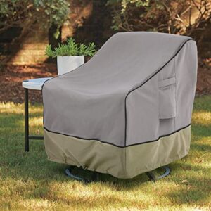 BRIVIC Patio Furniture Covers Waterproof for Chair, Outdoor Lawn Chair Covers Fits up to 32W x 37W x 36H inches(2Pack), Grey