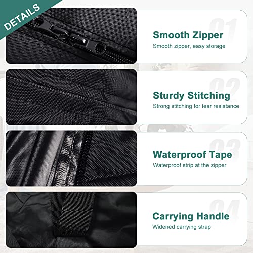 boyspringg Outdoor Cushion Storage Bag, 32''x32''x24'', Patio Cushion Storage Bag 420D Oxford Cloth Waterproof , Cushion Storage Bag for Patio Furniture, Cushion, Pillow etc.（Black）