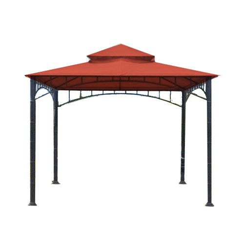 Garden Winds Replacement Canopy Top Cover for Summer Veranda Gazebo - Riplock 350 - Terra Cotta - TOP Tier 36" X 36", Bottom Tier 128" X 128"