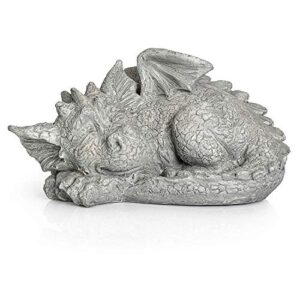 besti decorative outdoor dragon garden statue – cold cast ceramic statue | lawn and yard decoration | weather-resistant finish