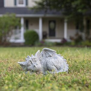 Besti Decorative Outdoor Dragon Garden Statue - Cold Cast Ceramic Statue | Lawn and Yard Decoration | Weather-Resistant Finish