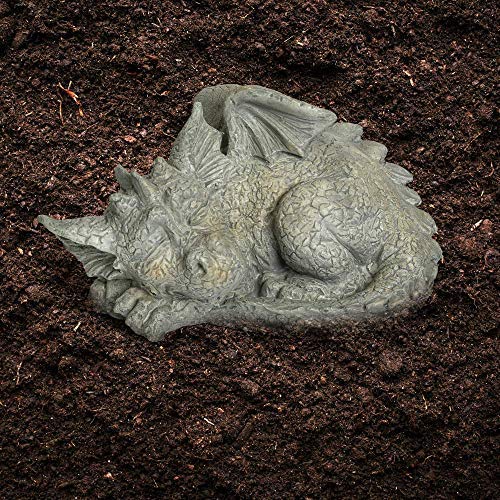 Besti Decorative Outdoor Dragon Garden Statue - Cold Cast Ceramic Statue | Lawn and Yard Decoration | Weather-Resistant Finish