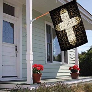 Toland Home Garden 109274 Cross Christian Flag 28x40 Inch Double Sided Christian Garden Flag for Outdoor House Cross Flag Yard Decoration